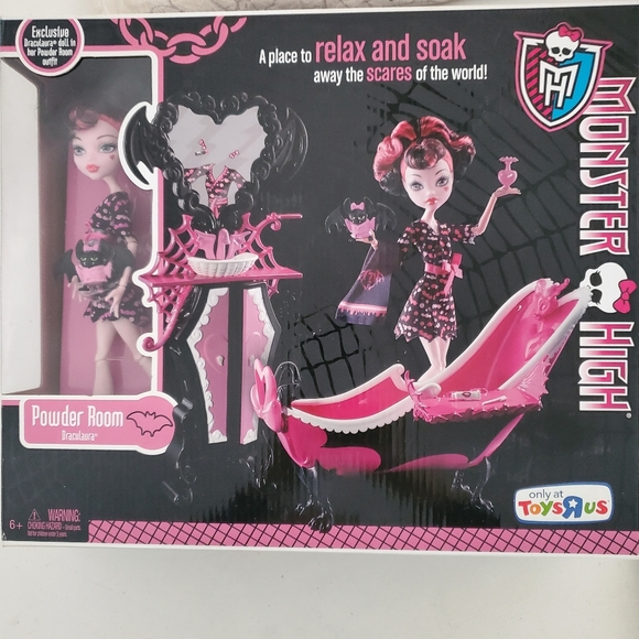 monster high | Toys | Monster High Draculaura Powder Room Doll Set Toys ...